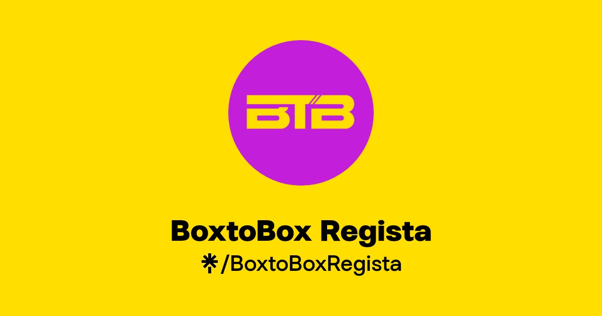 BoxtoBox Regista Official: TikTok, Instagram, X | Linktree