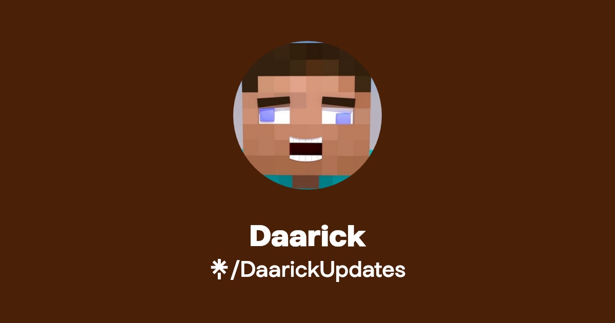 Daarick Official: TikTok, Instagram, X, Facebook, Twitch, Twitter ...