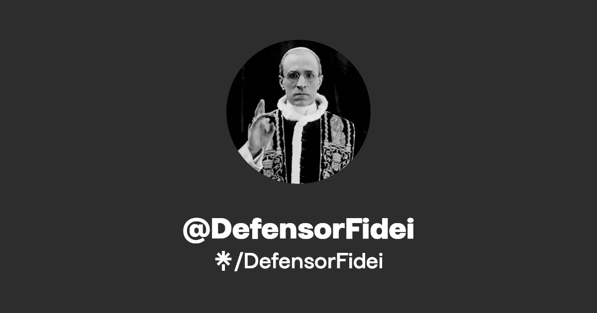 DefensorFidei Official: TikTok, Instagram, X, Facebook | Linktree