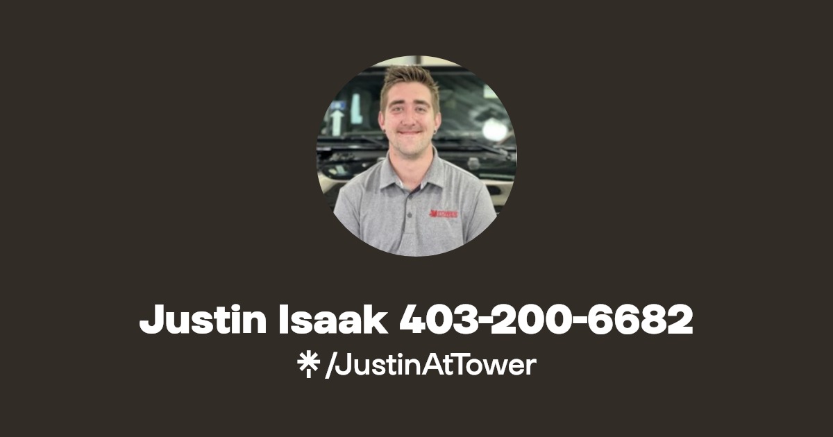 Justin Isaak 403-200-6682 | Instagram, Facebook | Linktree