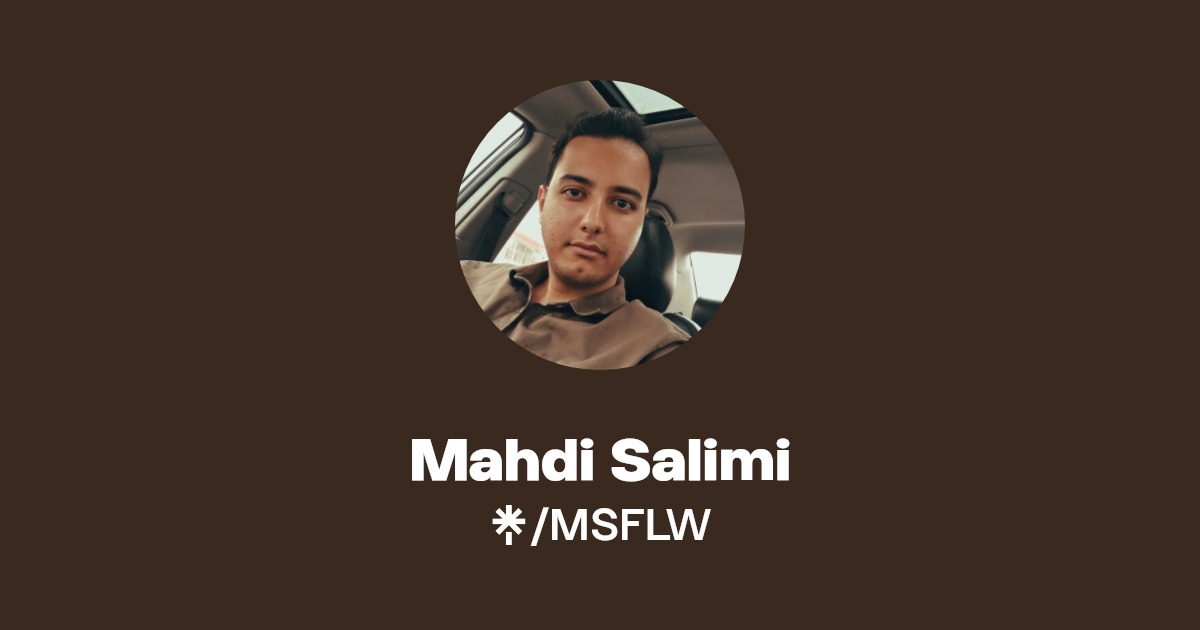 Mahdi Salimi | Twitter, Facebook, TikTok | Linktree