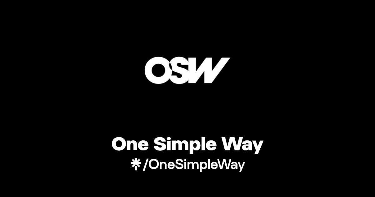 One Simple Way | Instagram, Facebook | Linktree