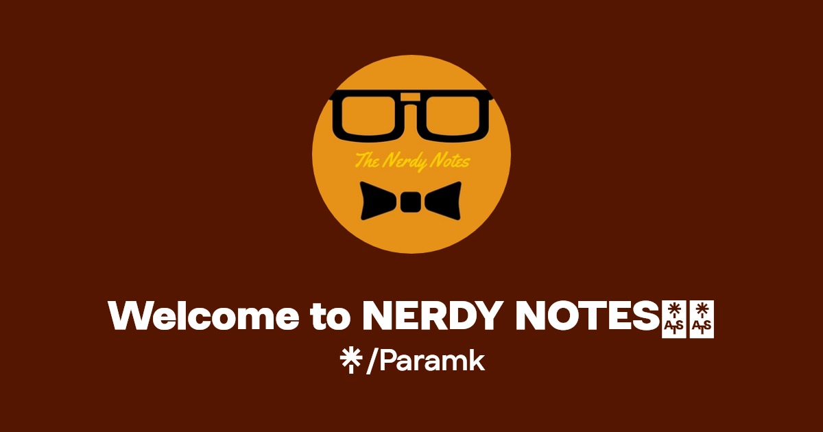Welcome to NERDY NOTES🙌🏻 | Instagram | Linktree