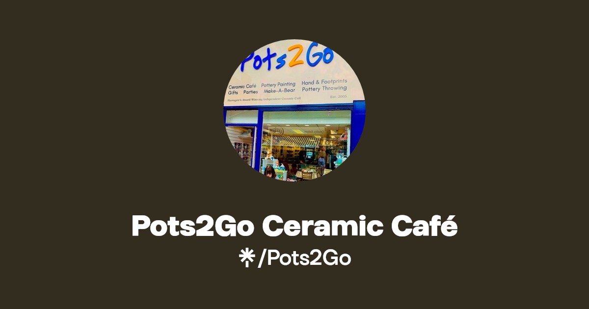 Pots2Go Ceramic Café | Instagram, Facebook | Linktree
