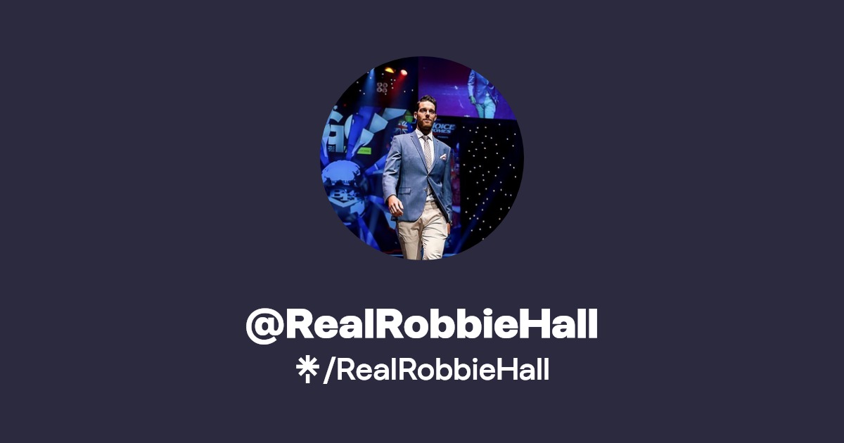 RealRobbieHall | Twitter, Instagram, Facebook, TikTok | Linktree