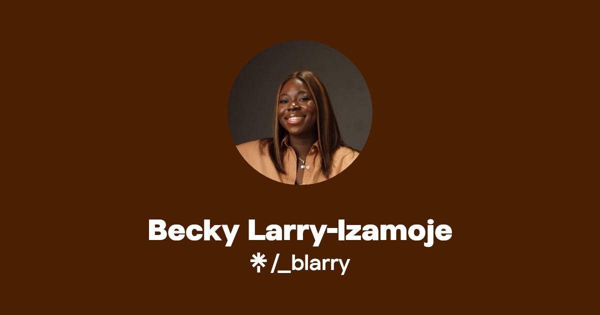 Becky Larry-Izamoje - Listen on YouTube, Spotify, Apple Music - Linktree