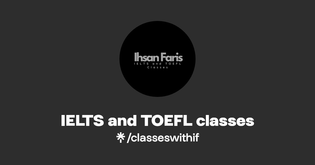 IELTS and TOEFL classes | Instagram, TikTok | Linktree
