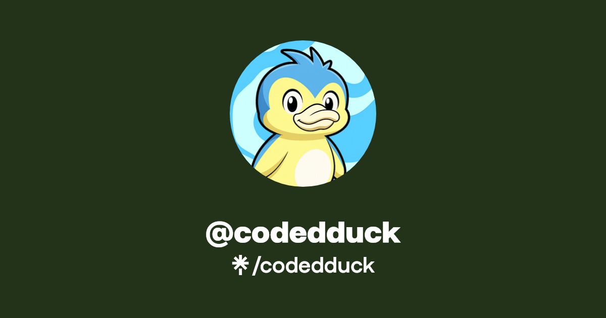 codedduck Official: TikTok, X | Linktree