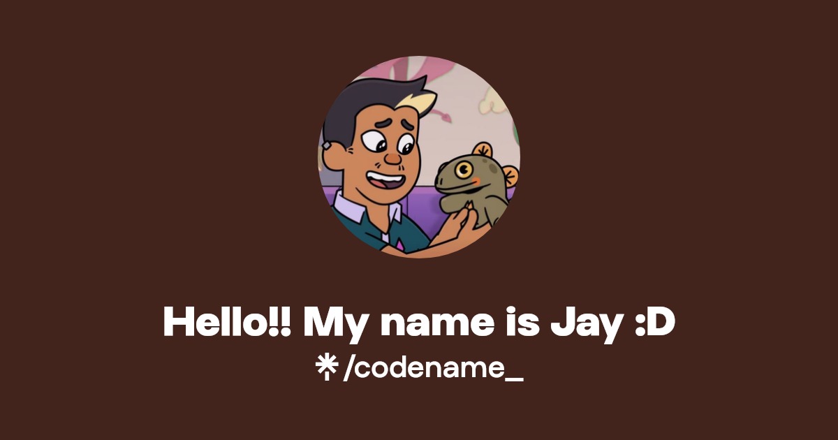 Hello!! My name is Jay :D | Instagram, TikTok | Linktree