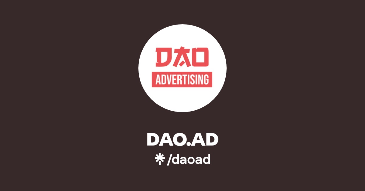 DAO.AD | Instagram, Facebook | Linktree