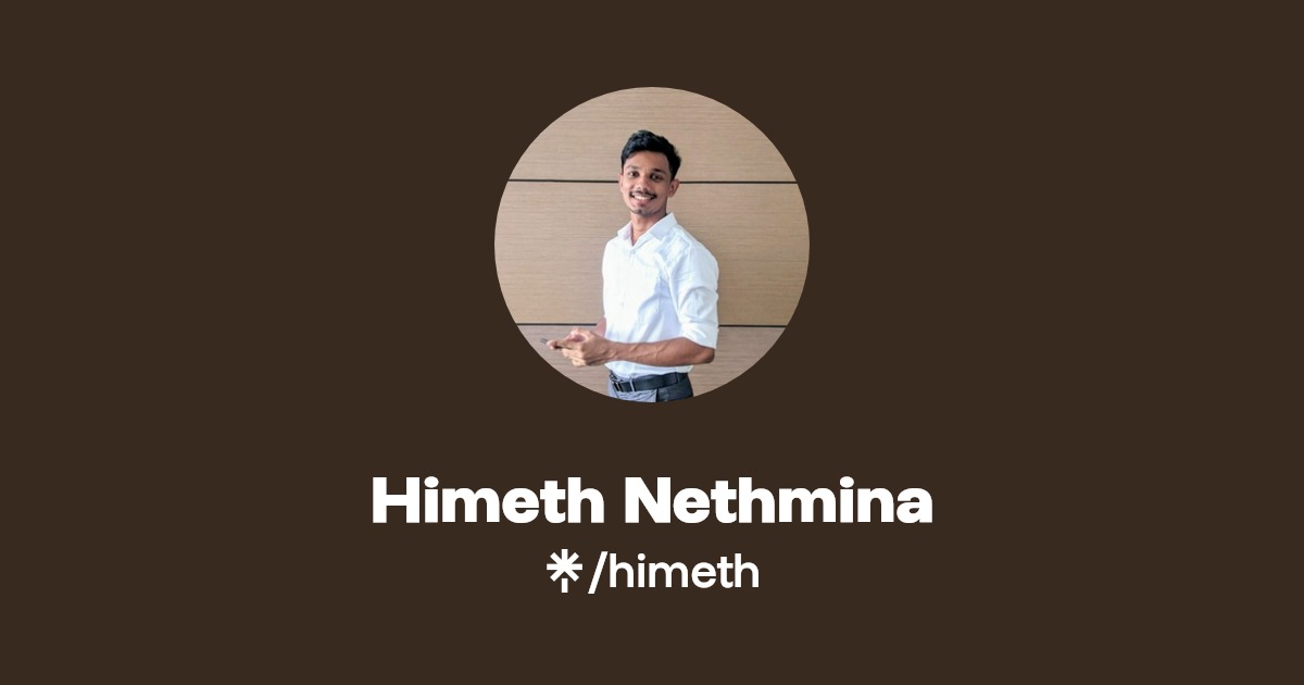 Himeth Nethmina | Instagram, Facebook | Linktree