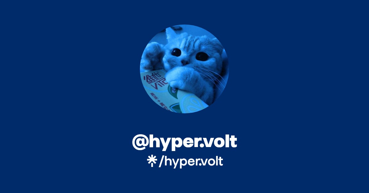 hyper.volt | Instagram, TikTok | Linktree