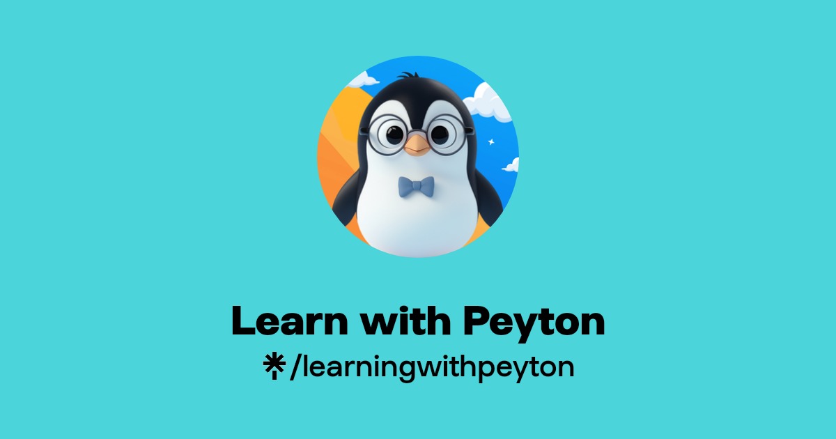 Learn with Peyton | Instagram, Facebook | Linktree