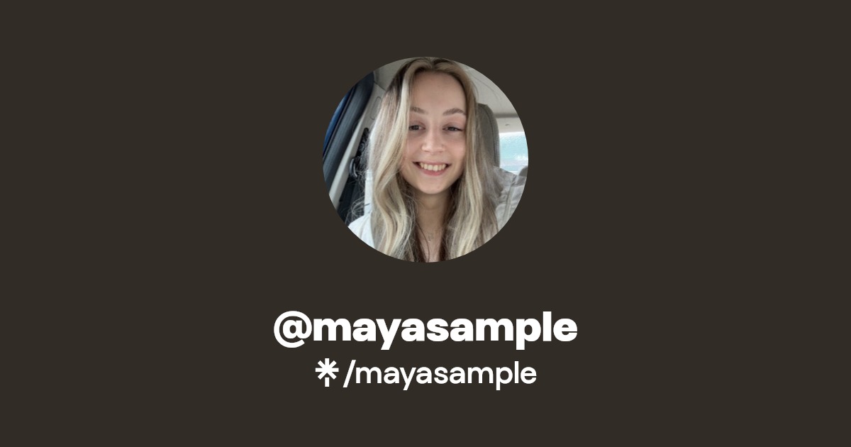 mayasample | Instagram, Facebook, TikTok | Linktree