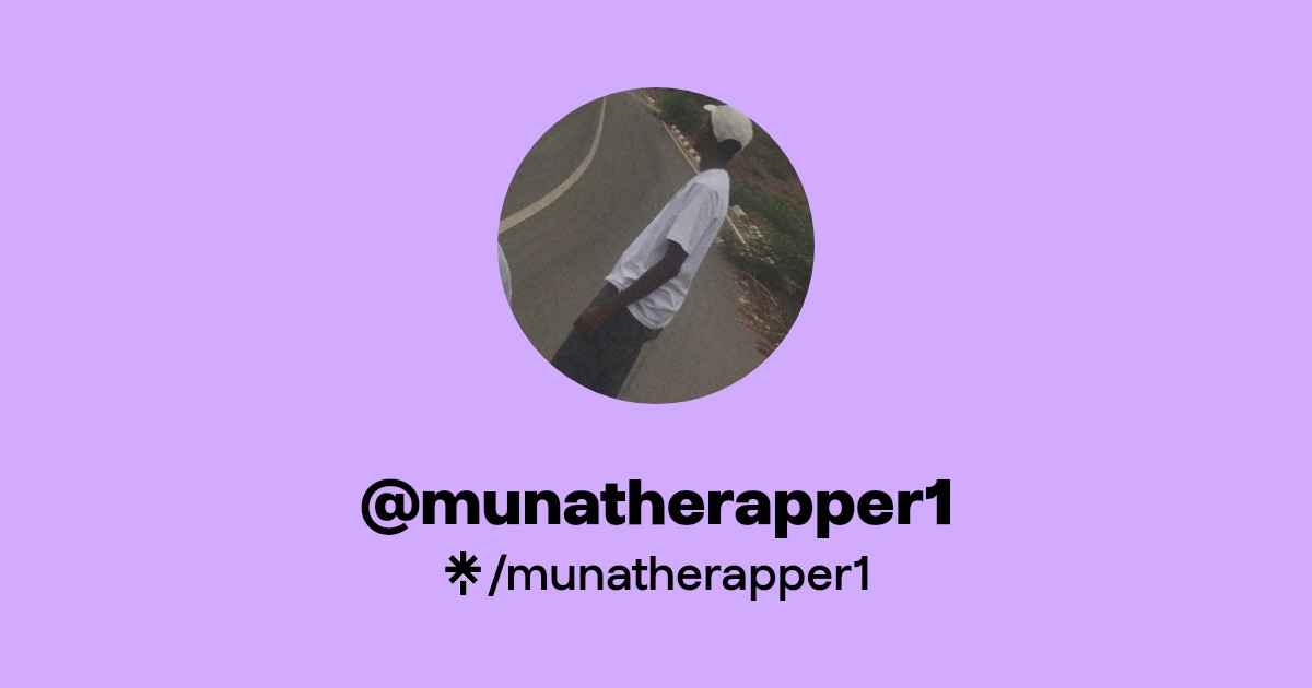munatherapper1 - Listen on YouTube, Spotify, Apple Music - Linktree