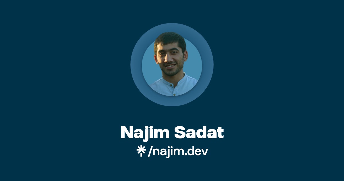 Najim Sadat | Instagram | Linktree