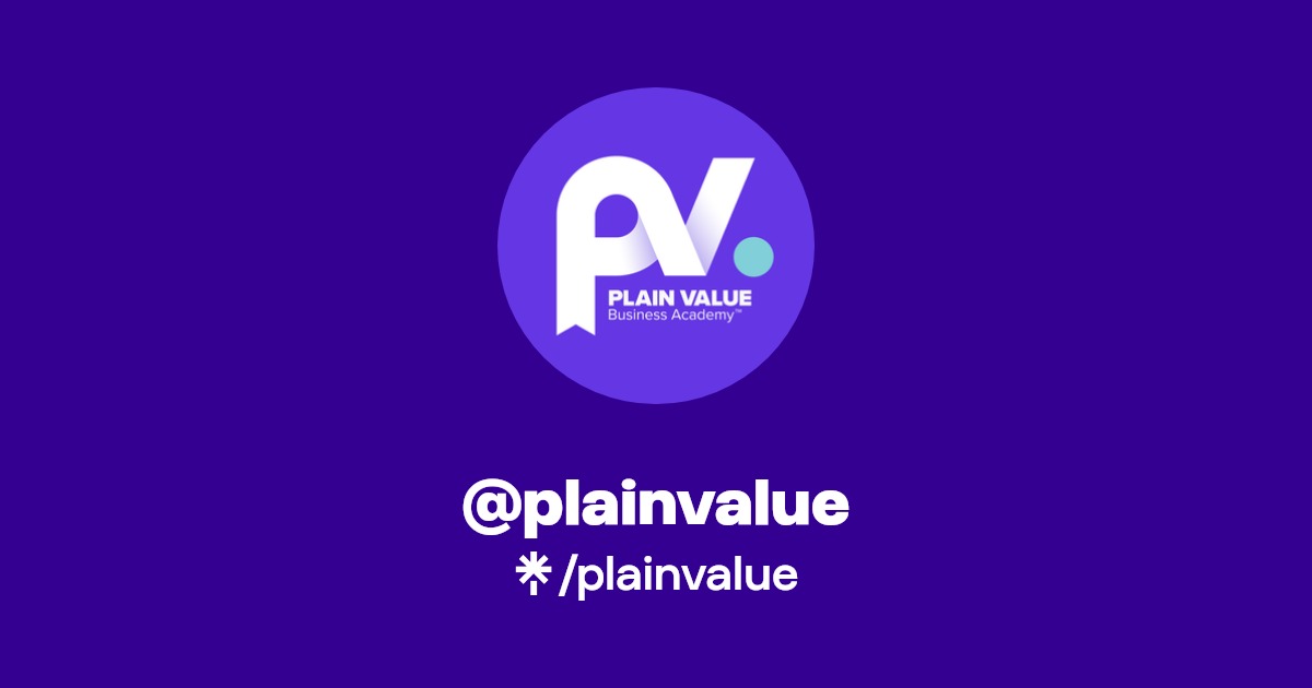 plainvalue | Instagram, Facebook, TikTok | Linktree