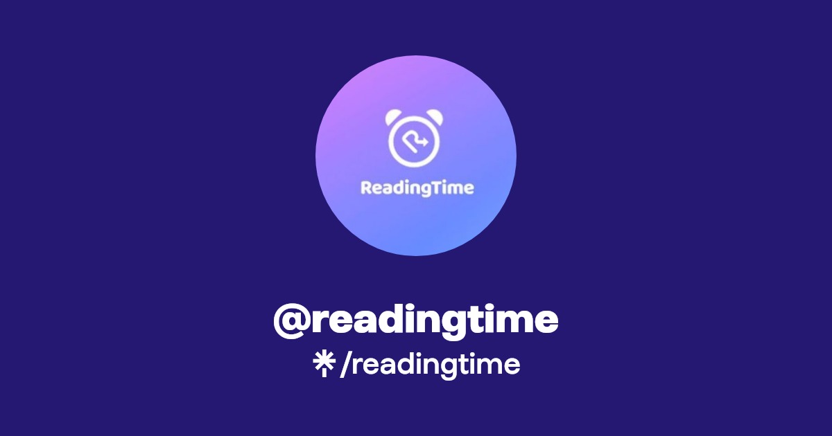 readingtime | Instagram, Facebook | Linktree