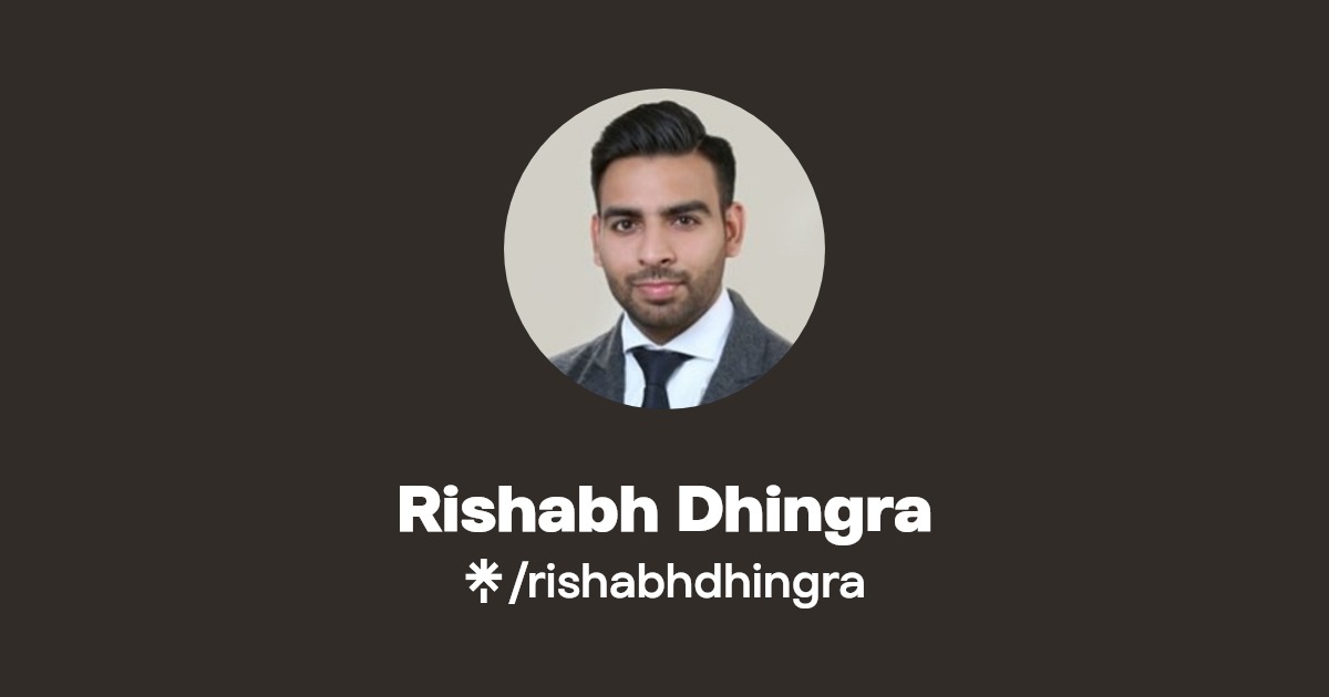 Rishabh Dhingra | Instagram | Linktree