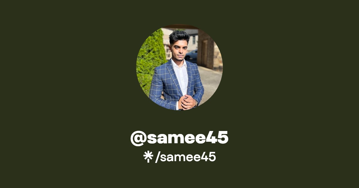 Samee45 Instagram Facebook Linktree