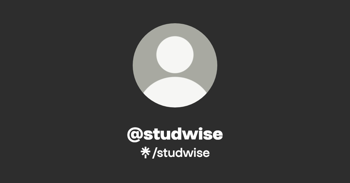 studwise | Instagram, Facebook | Linktree