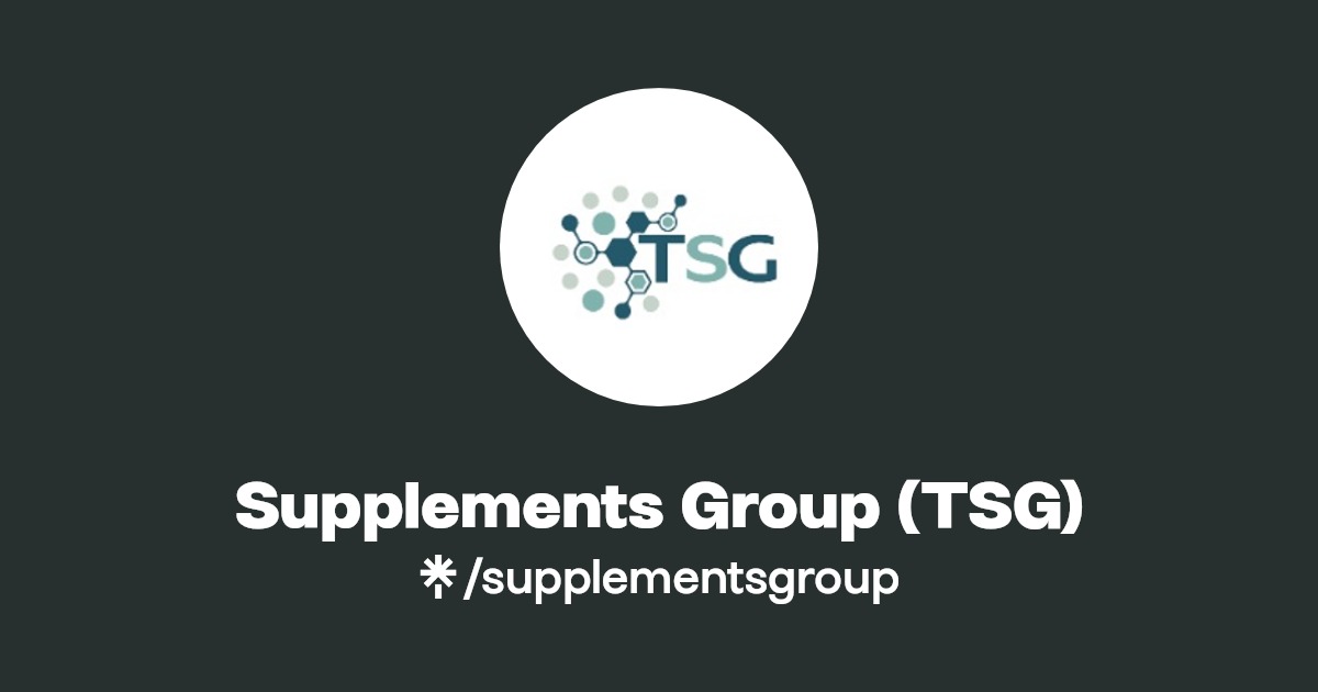 Supplements Group (TSG) | Instagram, Facebook, TikTok | Linktree